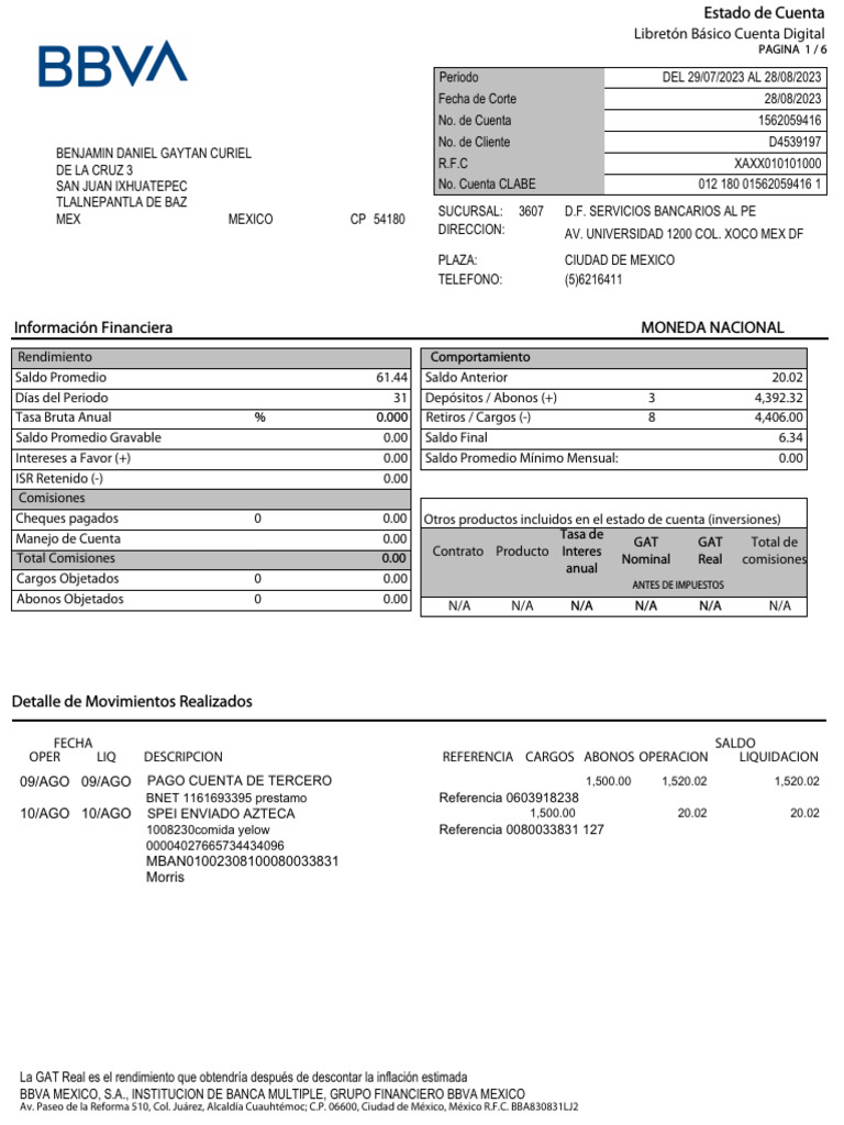 Estado de Cuenta Google Ellation | PDF