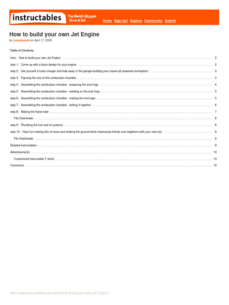 How To Build Your Own Jet Engine | PDF