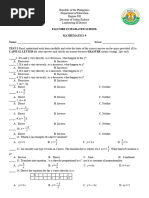 Math 9 Quarter 4 Reviewer | PDF