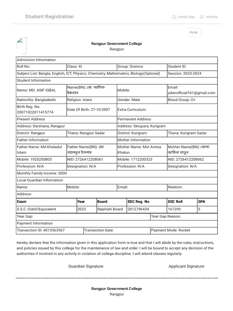 Registration Report | PDF