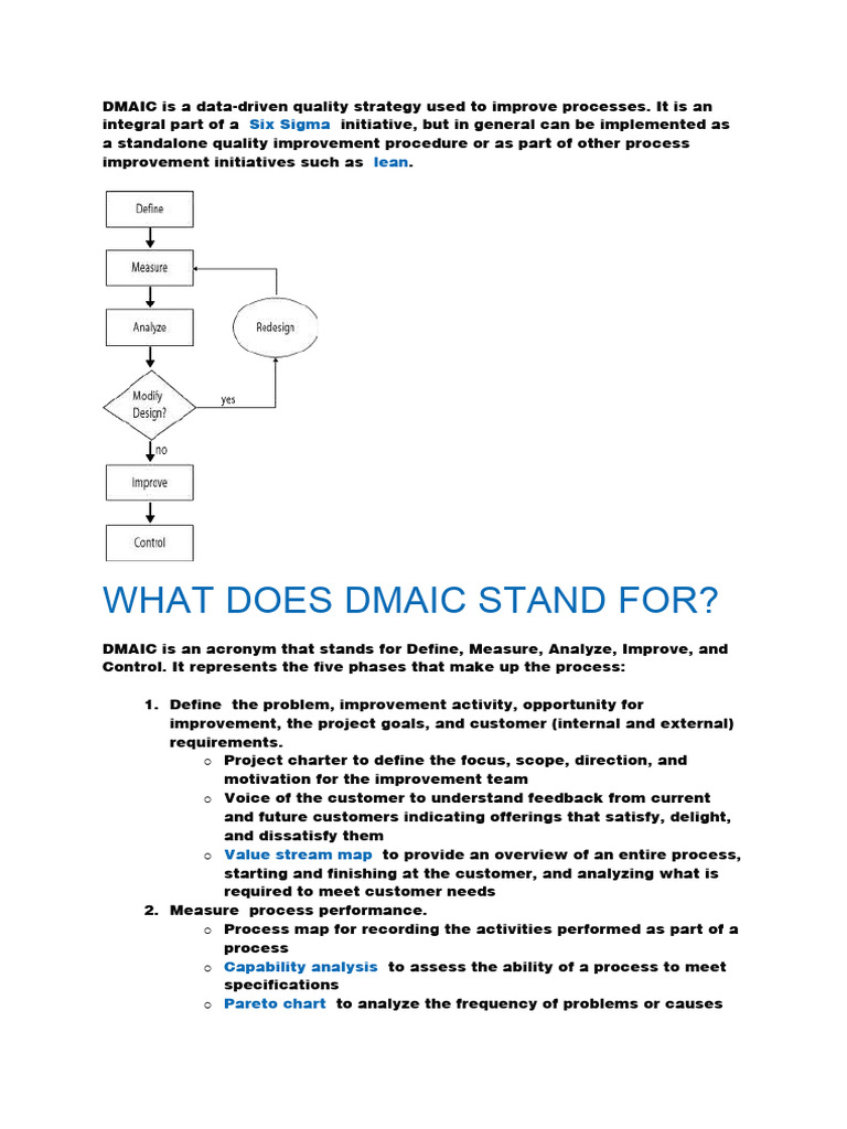 DMAIC Is A Data | PDF | Six Sigma | Systems Science