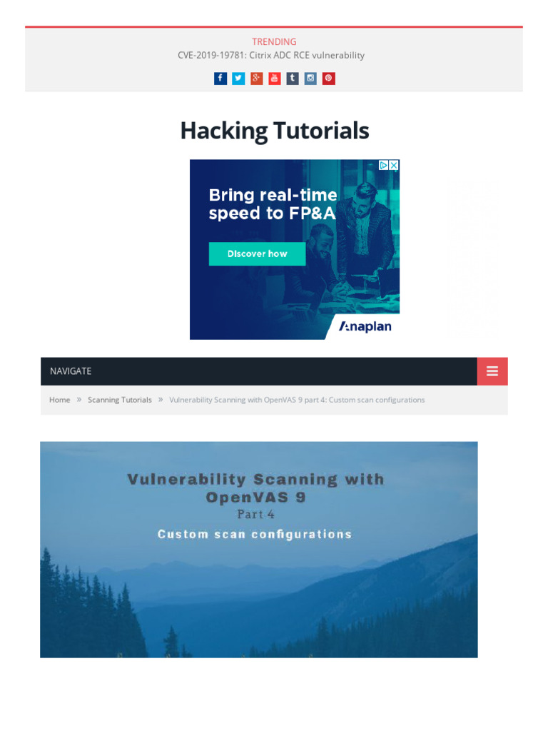 New Methode Hack Openvas 9 Part 4 Custom Scan Configurations | PDF | Computer Network | System ...