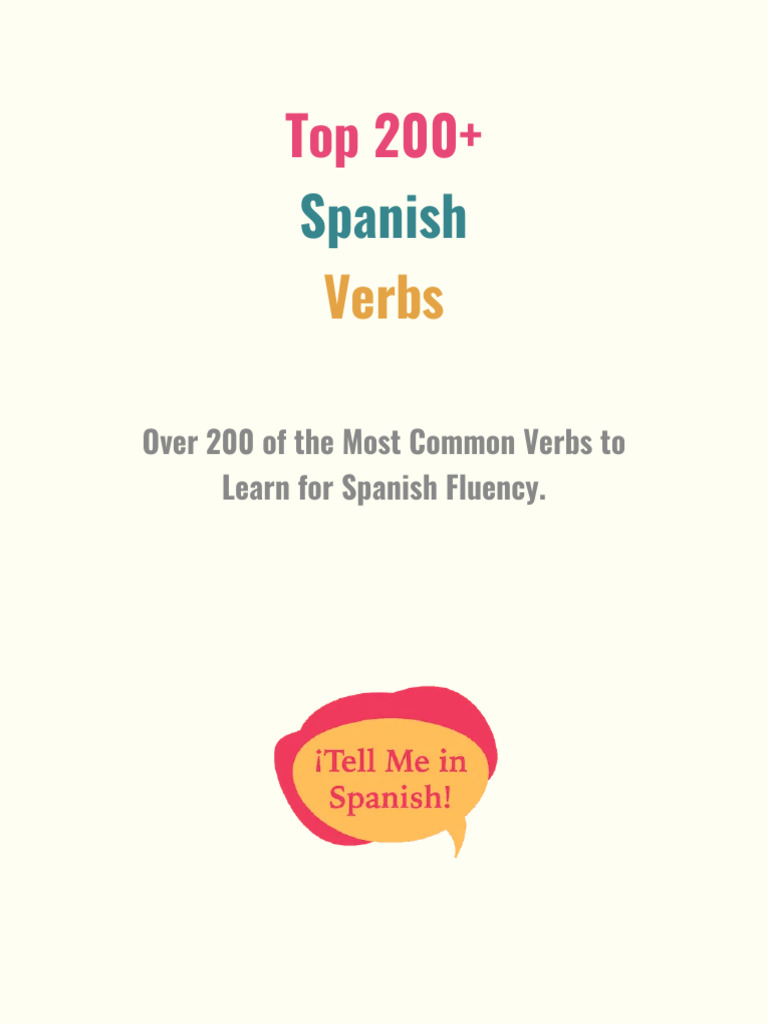 Top 200 Spanish Verbs | PDF | Languages | Foreign Language Studies