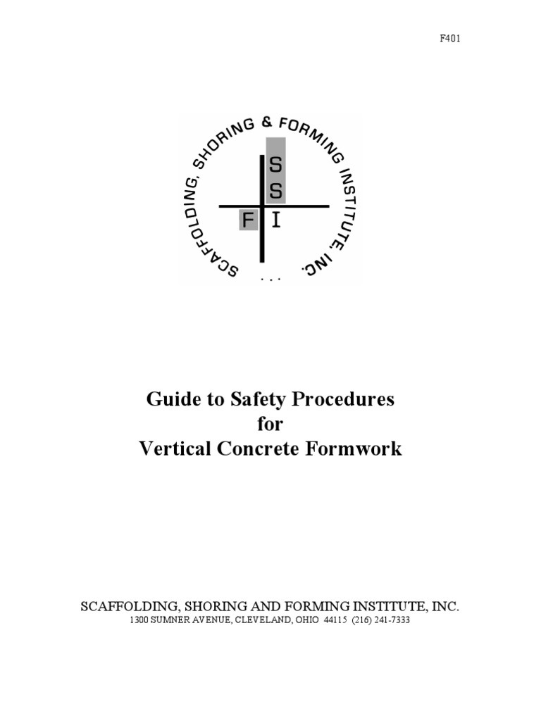 Safety Procedures For Vertical Formwork | PDF | Scaffolding | Framing ...