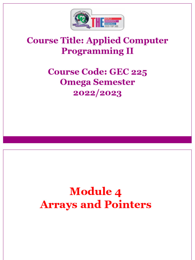 Module 4a Arrays Pdf 9862