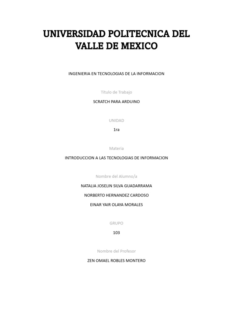 Scratch para Arduino | PDF