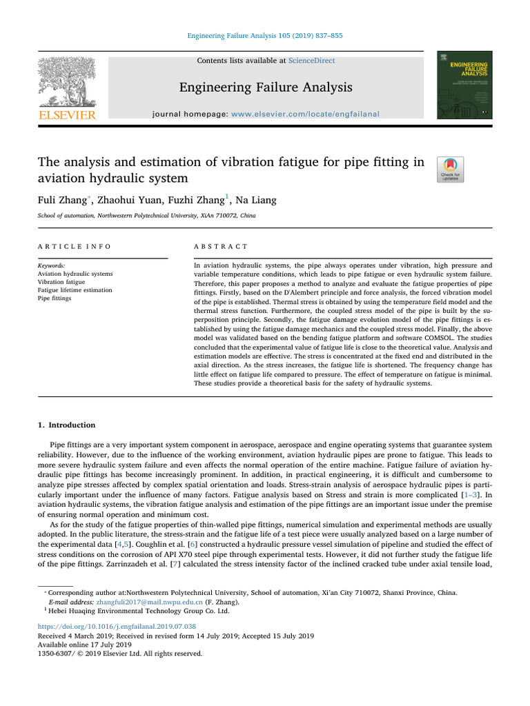 Analysis and Estimation of Vibration Fatigue For Pipe Fitting | PDF