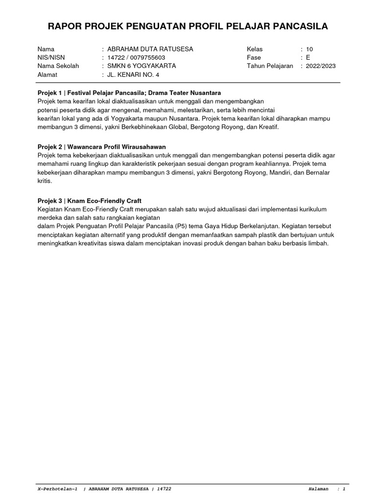 Rapor P5BK KLS 2022 0079755603-2 | PDF