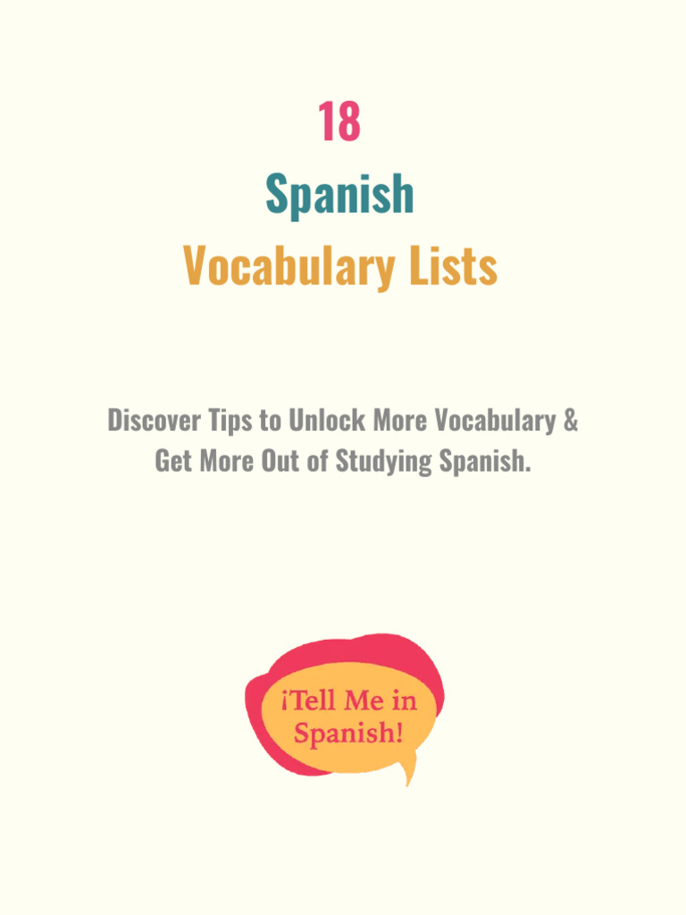 Spanish Vocabulary for Learners | PDF | Cooking, Food & Wine
