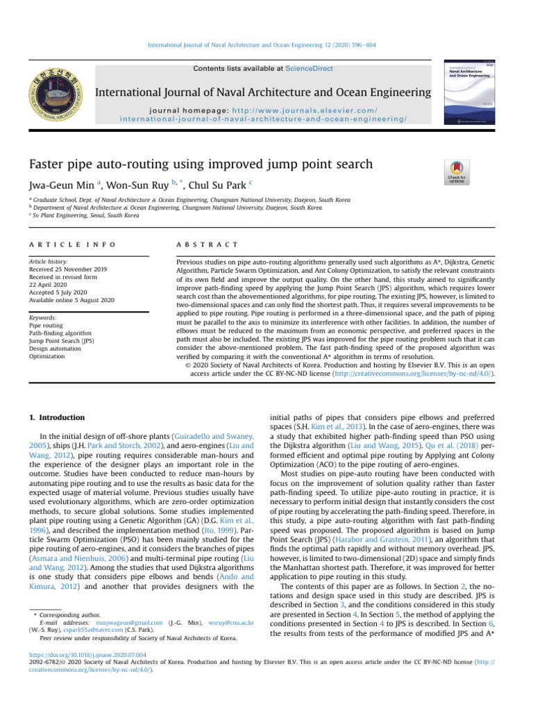 Faster Pipe Auto Routing Using Improved Jump Point Search Pdf 