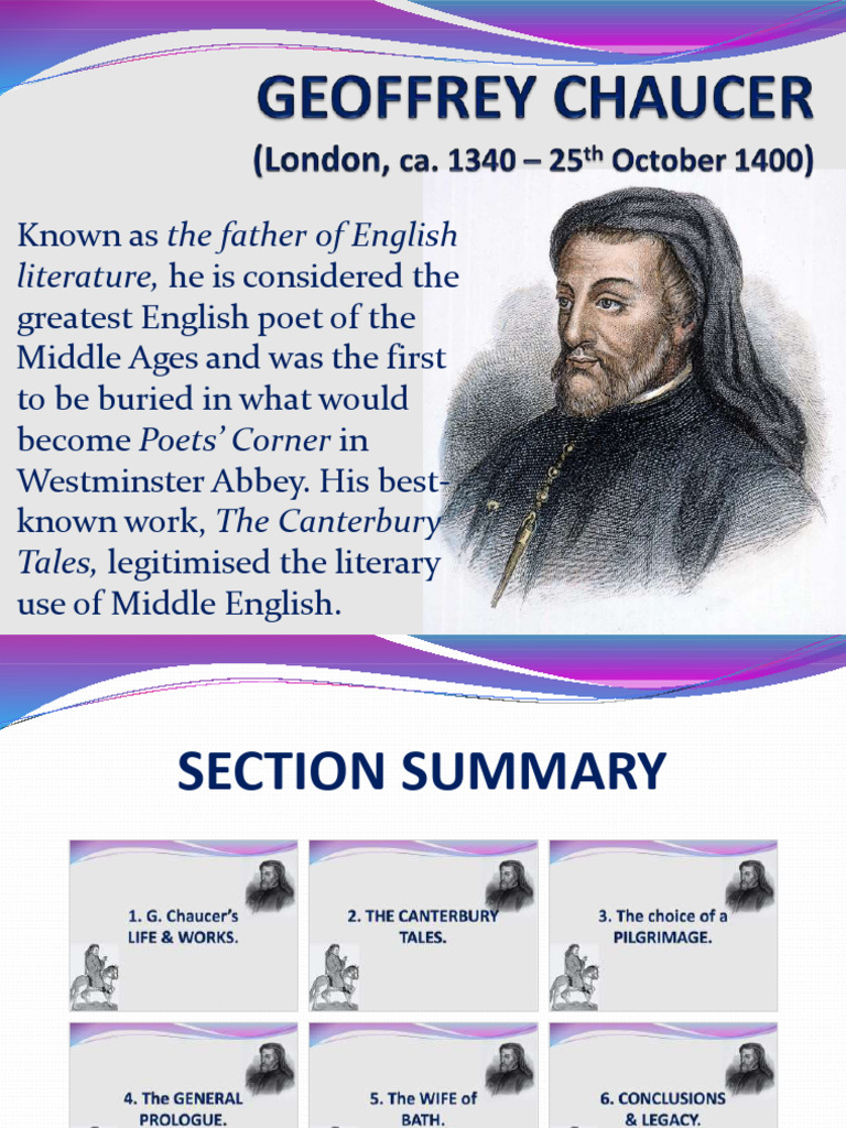 Geoffrey-Chaucer Period | PDF | The Canterbury Tales | Geoffrey Chaucer