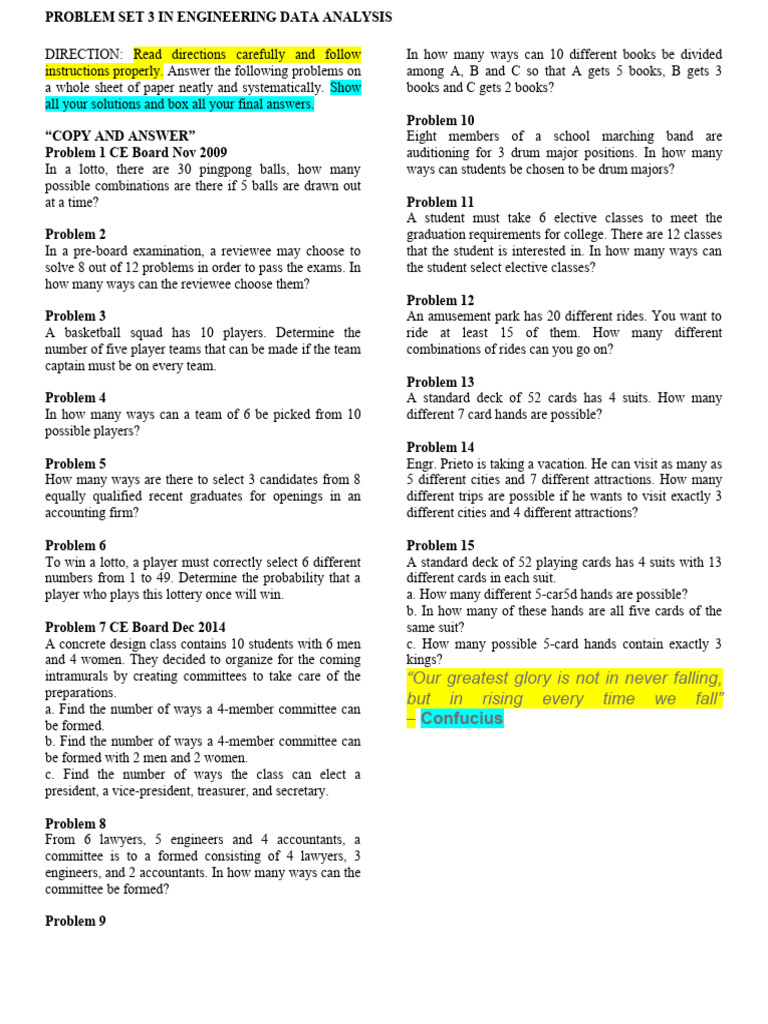 PROBLEM-SET-3-IN-ENGINEERING-DATA-ANALYSIS (1) | PDF