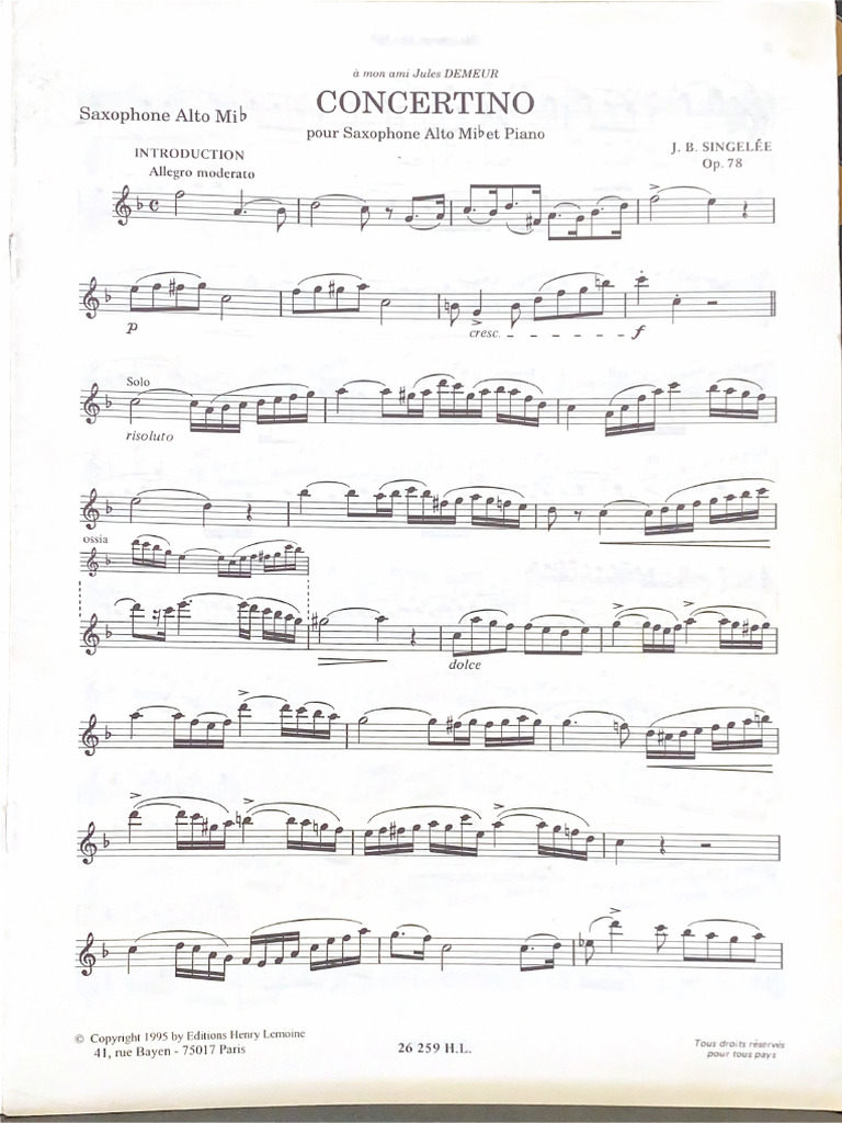 Concertino Sax Alto | PDF
