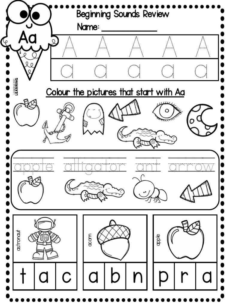 Beginning Sounds Letter A | PDF