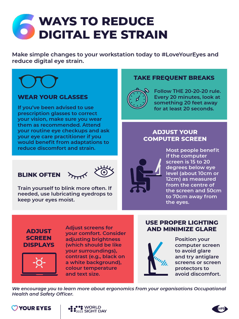 6 Ways To Reduce Eyestrain | PDF