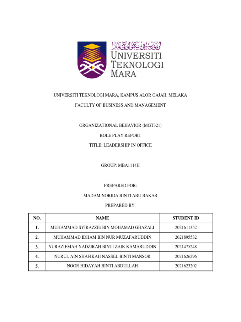 Script Roleplay - MGT321 - Mba1114h - Group 3 | PDF