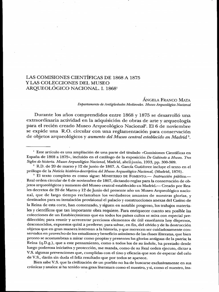 MAN Las Comisiones Cientificas de 1868 A 1875 | PDF