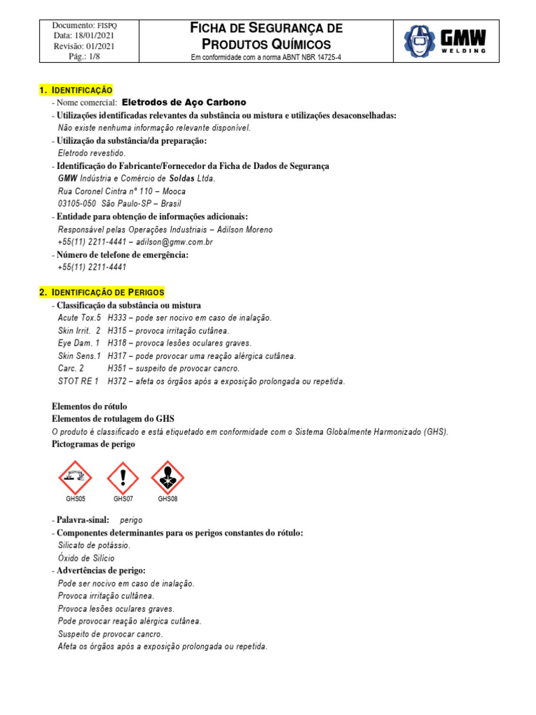 Fispq Eletrodo GMW | PDF