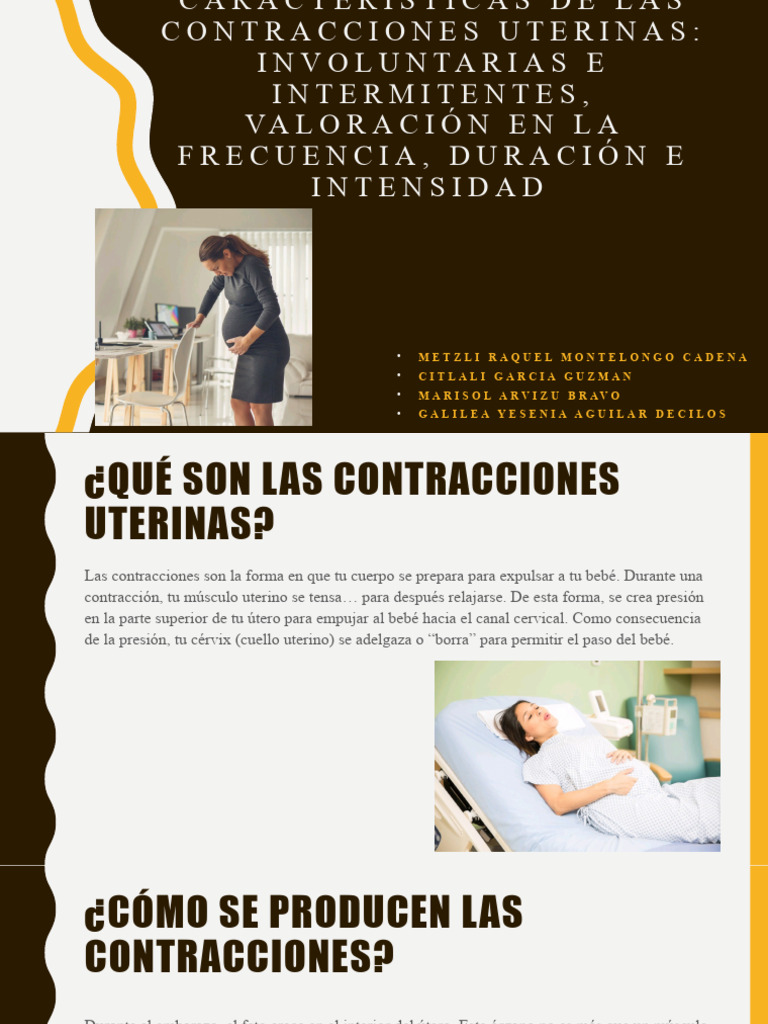 Características de Las Contracciones Uterinas | PDF | Parto | El embarazo