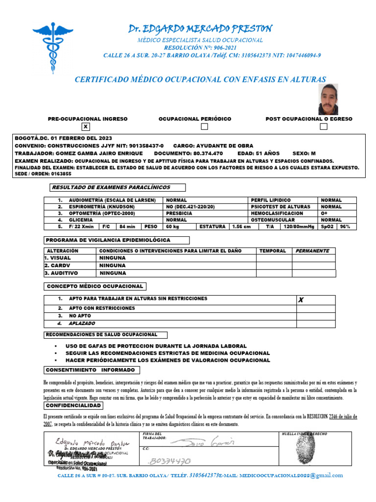 5.examen Medico | PDF