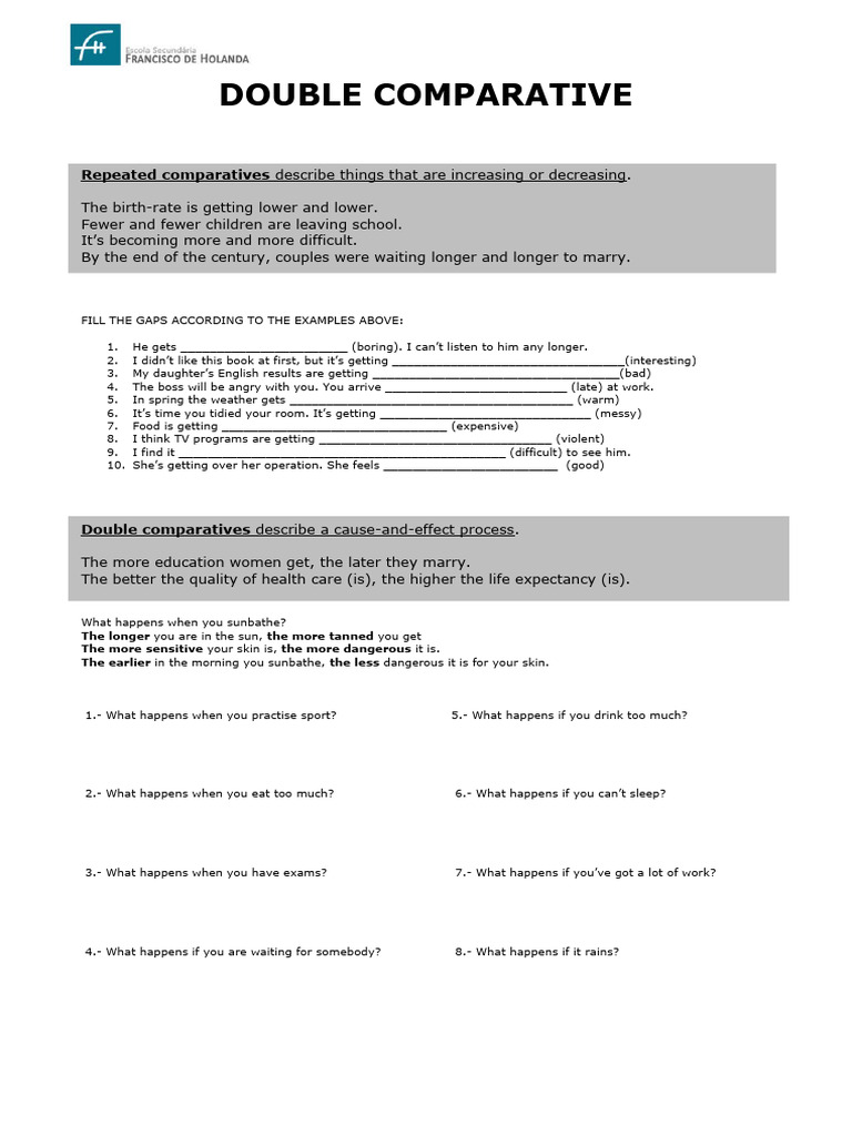Double Comparative | PDF