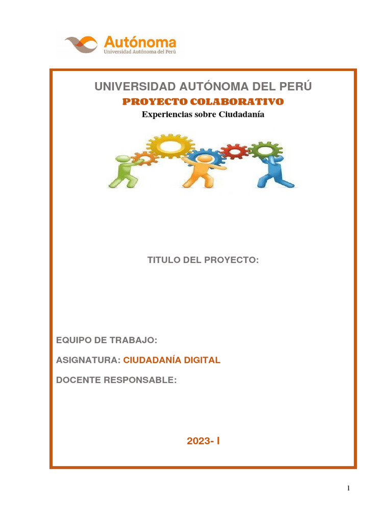 001 - Esquema Del Proyecto Colaborativo | PDF
