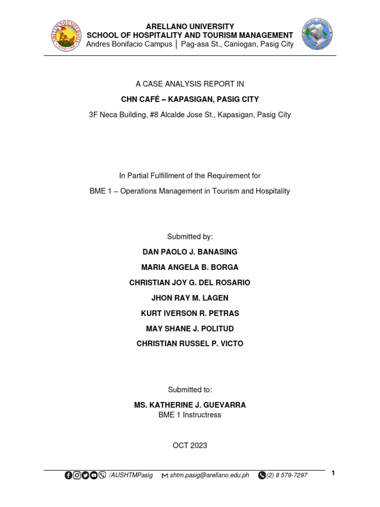 01 BME1-OM-Case-Analysis-about-CHN-Cafe | PDF