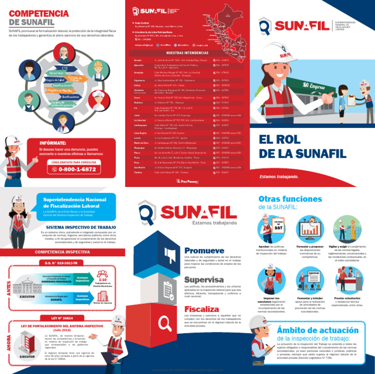 Triptico El Rol de La Sunafil | PDF | Derecho laboral | Justicia