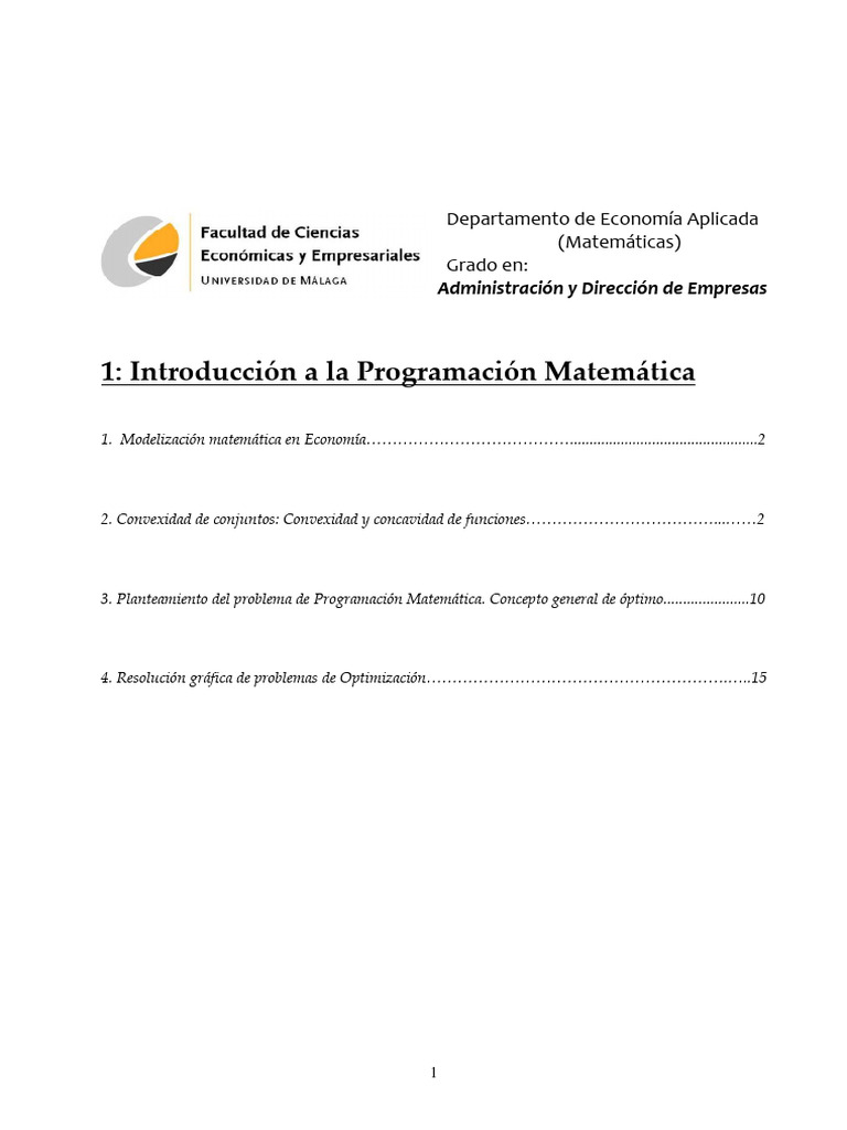 Leccion 1 | PDF | Optimización Matemática | Conjunto convexo