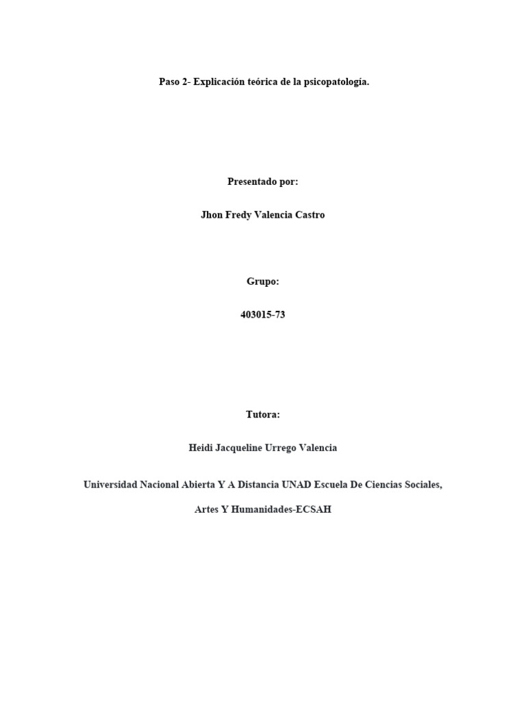 Psicopatología: Modelos y Criterios | PDF