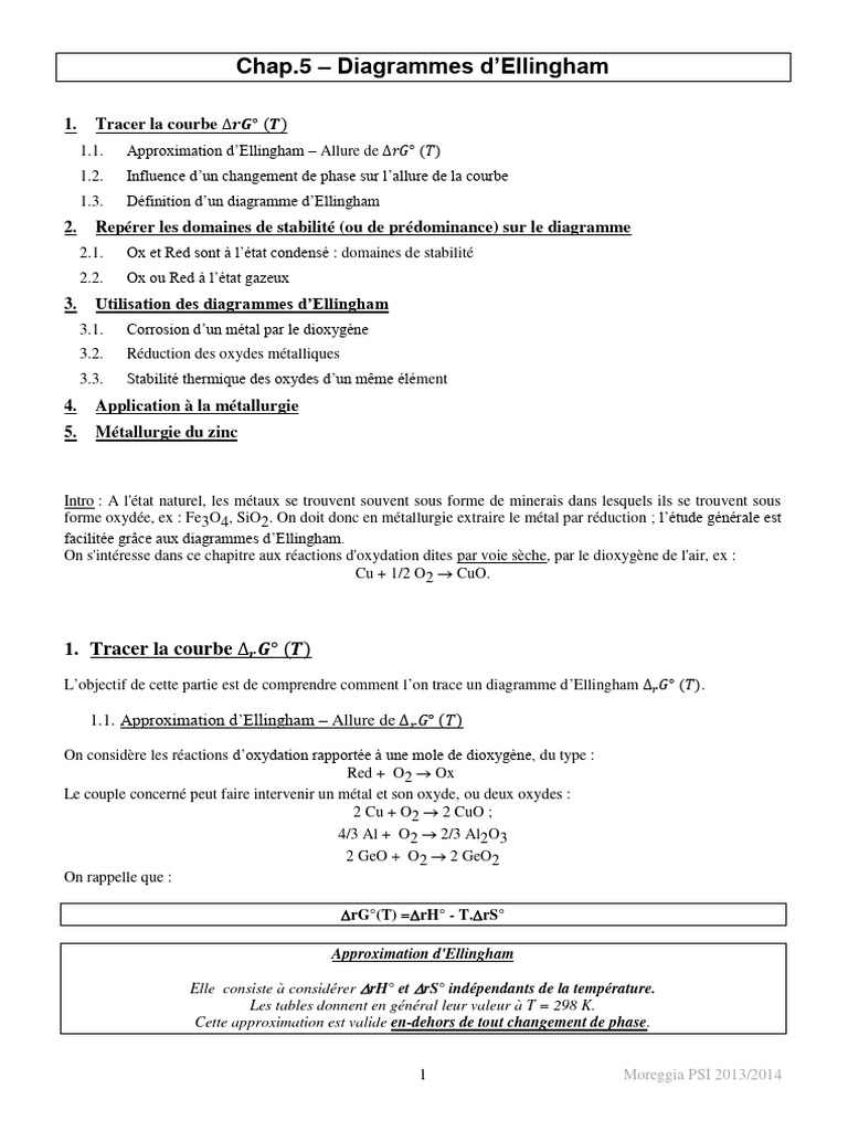 Chap5 Diagrammes Dellingham | PDF