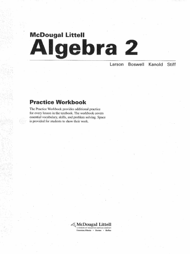 Workbook Algebra2 | PDF