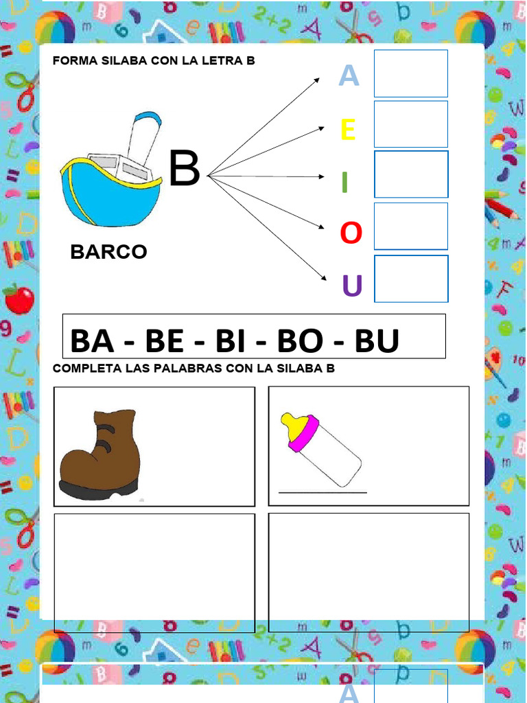 Forma Silaba Con La Letra B | PDF
