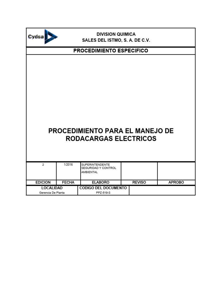Proc. Rodacargas Electrico | PDF | Máquina elevadora
