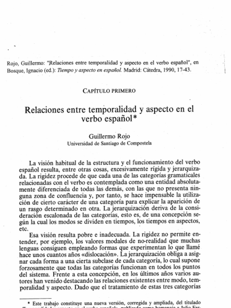 Relaciones Temporalidad Aspecto | PDF