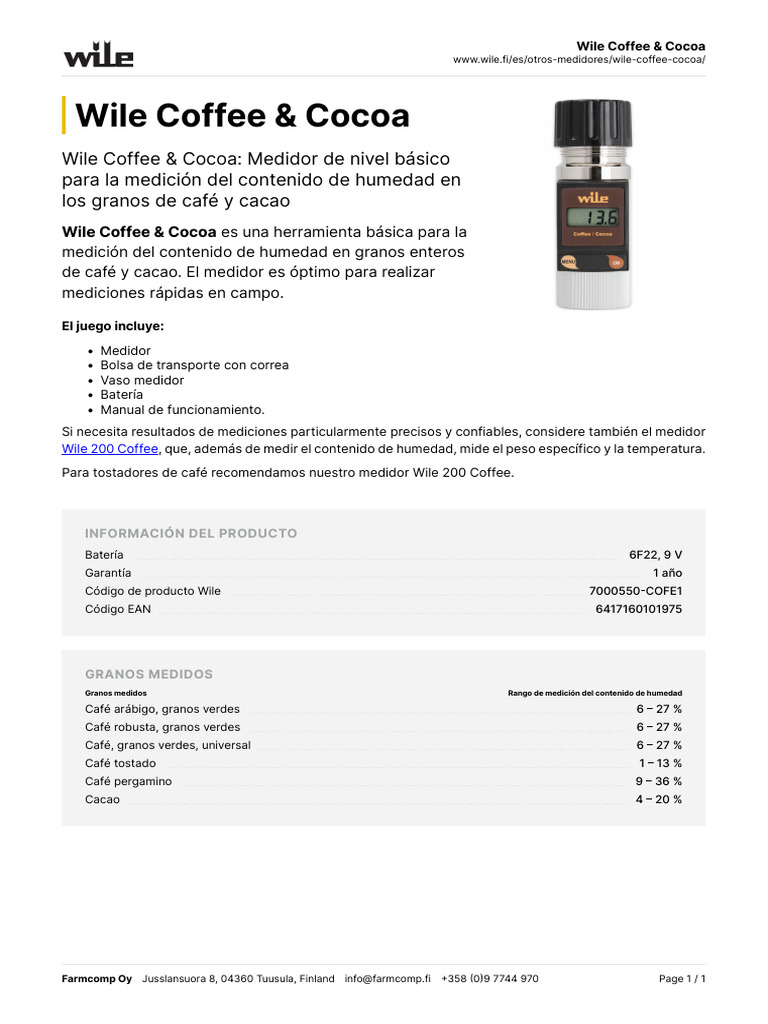 Wile Coffee & Cocoa PL | PDF