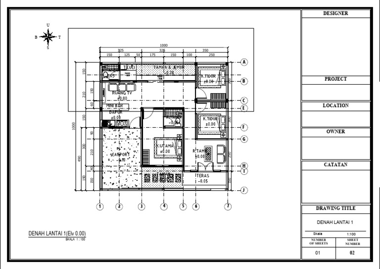 DENAH 10X10 FIX-Model | PDF