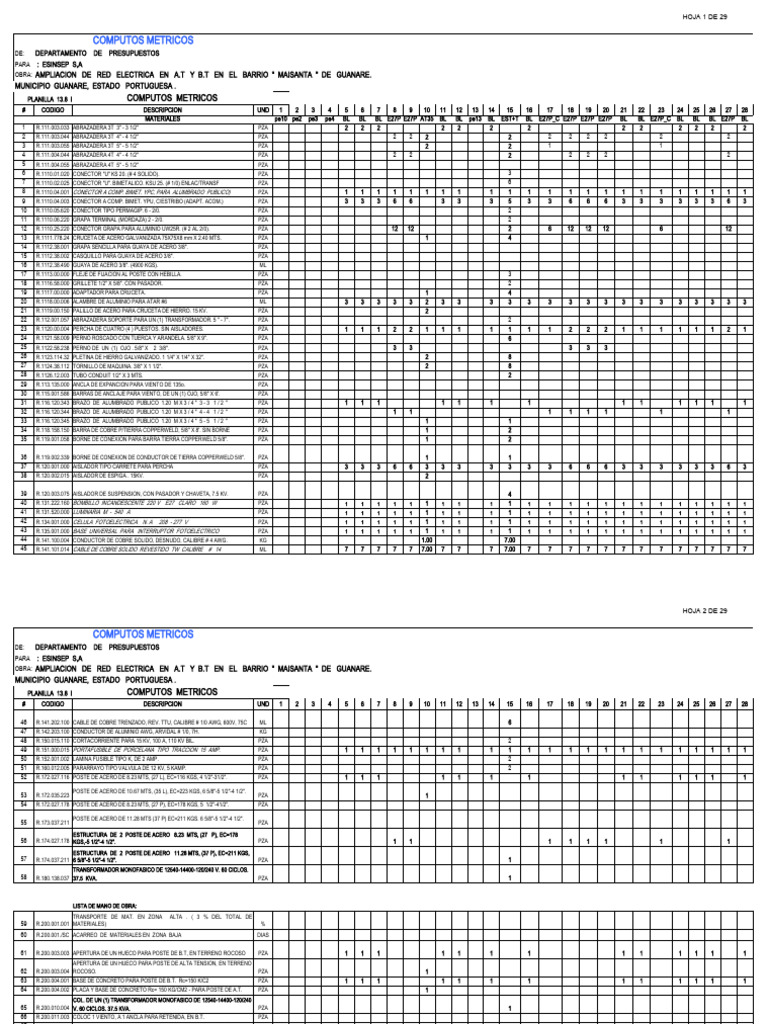 PRESUP ILUMINACION Polideportivo El MAMON, Esinsep 2012 | PDF