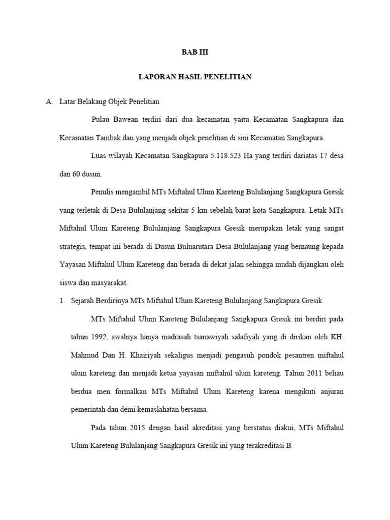 Profil Madrasah MTs | PDF | Karier & Perkembangan