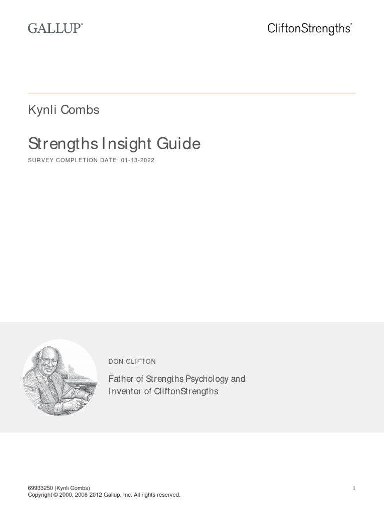 Gallup Strengths | PDF | Courage | Goal