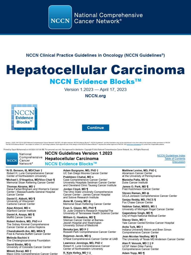 HCC Blocks | PDF | Therapy | Toxicity