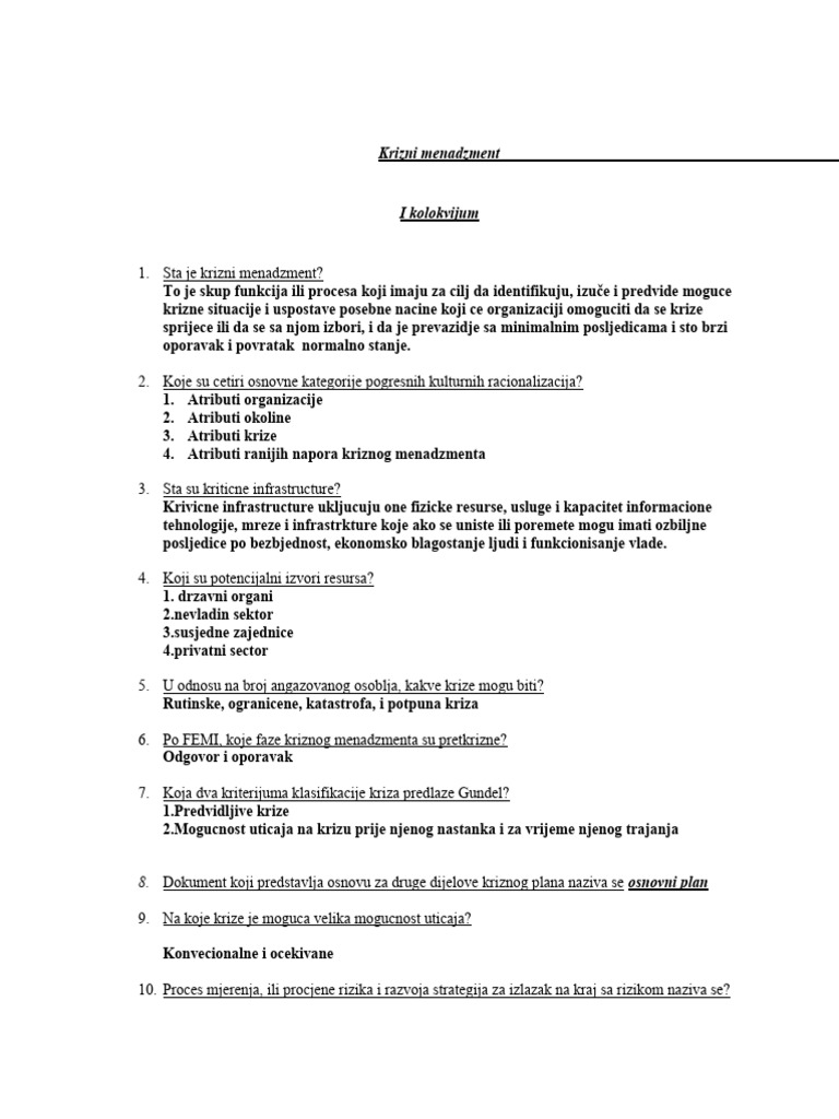Dejan, Krizni Menadzment | PDF