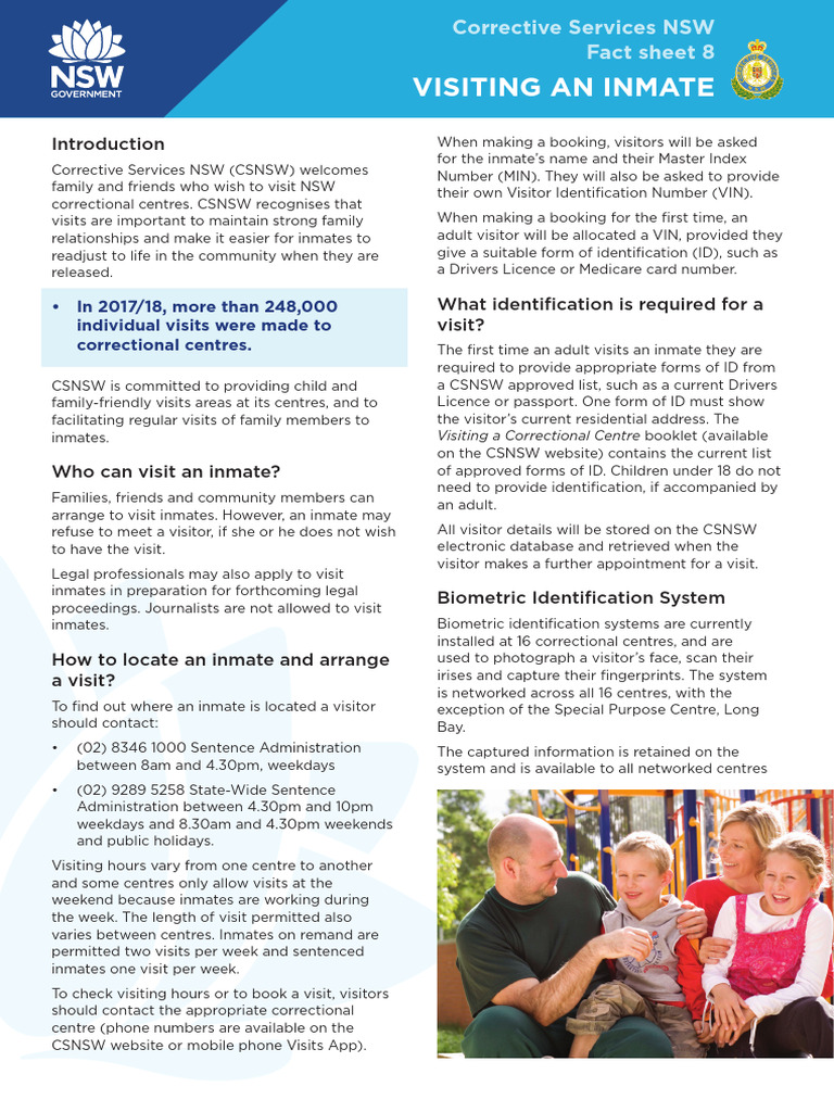 Visiting An Inmate | PDF | Identity Document | Biometrics