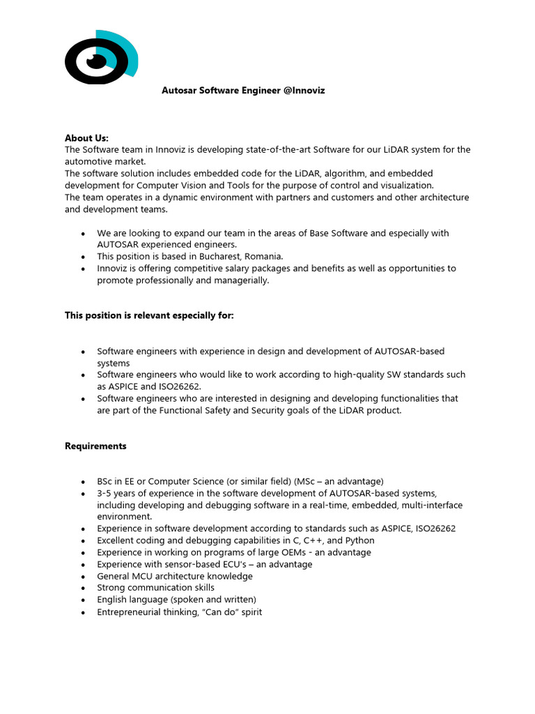 Autosar Software Engineer PDF-2 | PDF