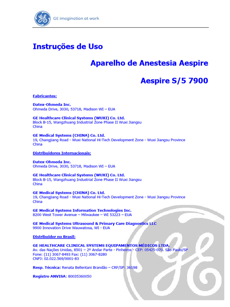 7900-Manual de Operador | PDF | Gases | Rede elétrica