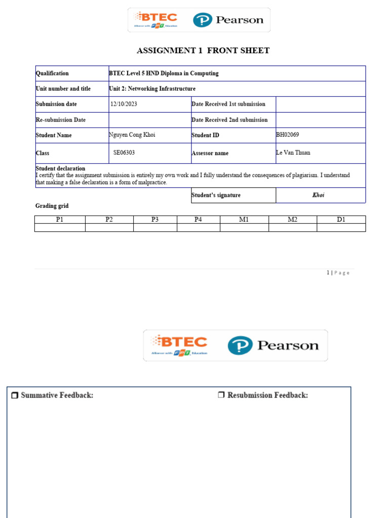 Demo ASM1 Networking | PDF