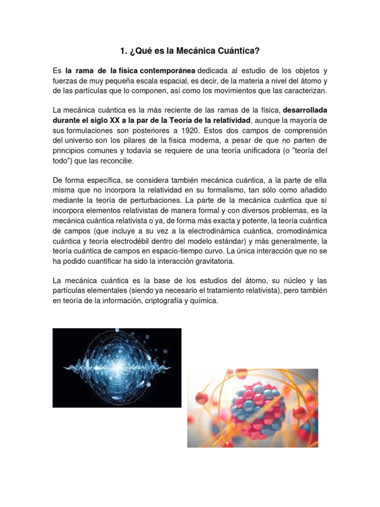 ¿Qué Es La MC? | PDF | Mecánica cuántica | Mecánica