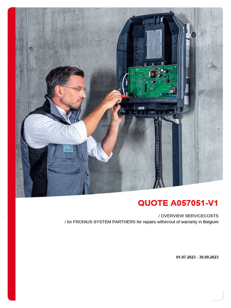 Cotação Spare Parts Fronius | PDF | Technology & Engineering