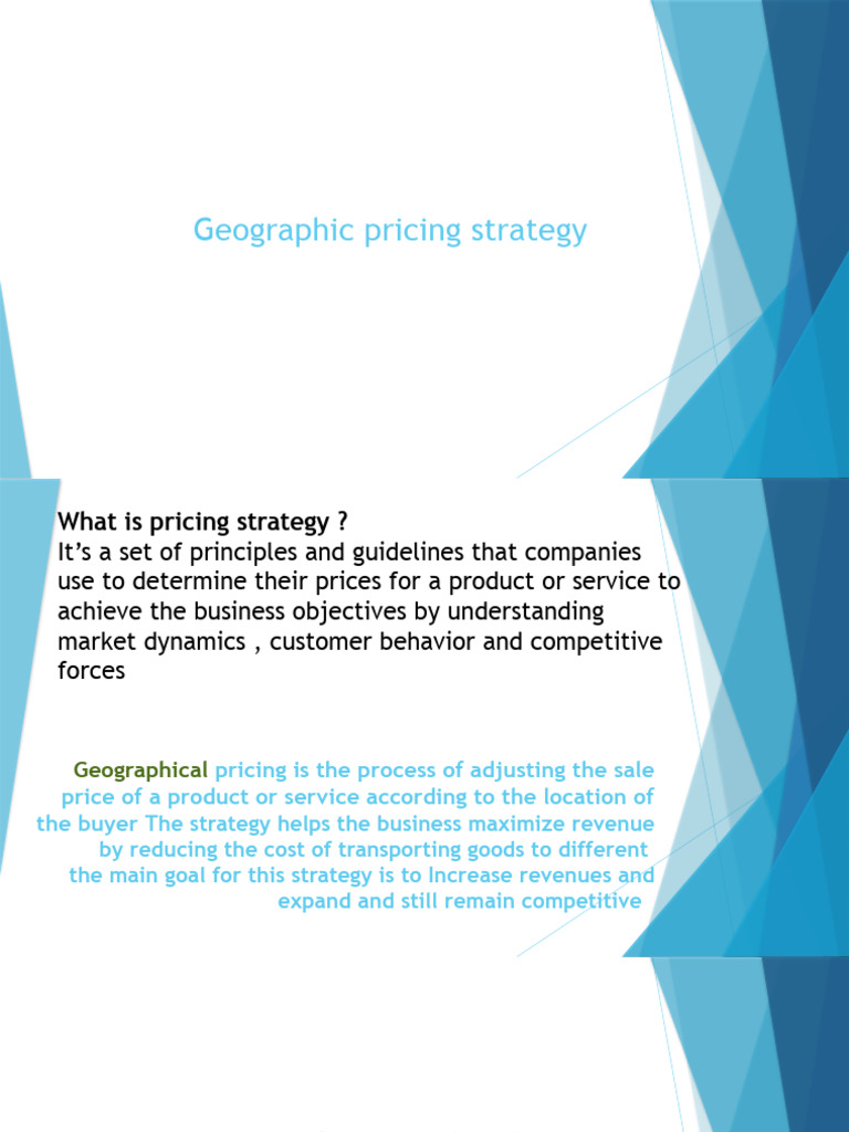 Geographical Pricing Strategy Final | PDF | Pricing | Prices