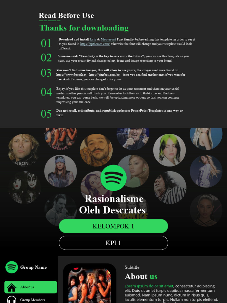 Spotify Powerpoint Template by Ppthemes | PDF | Art